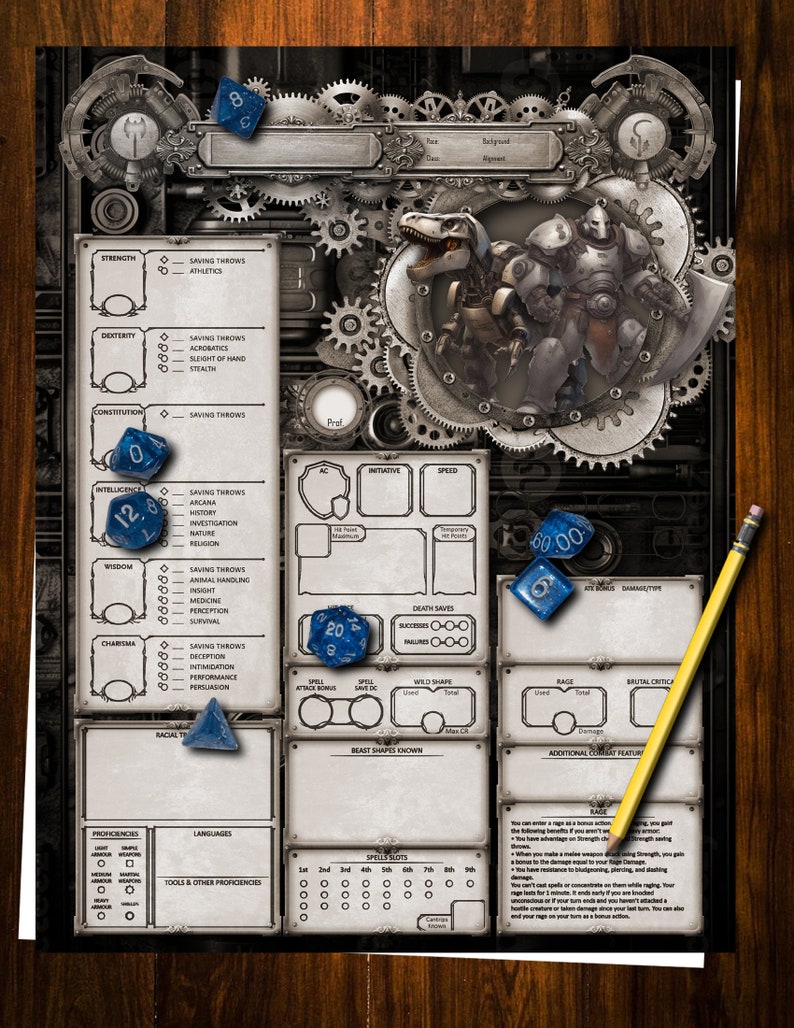 Custom Character Sheets Commission - Etsy