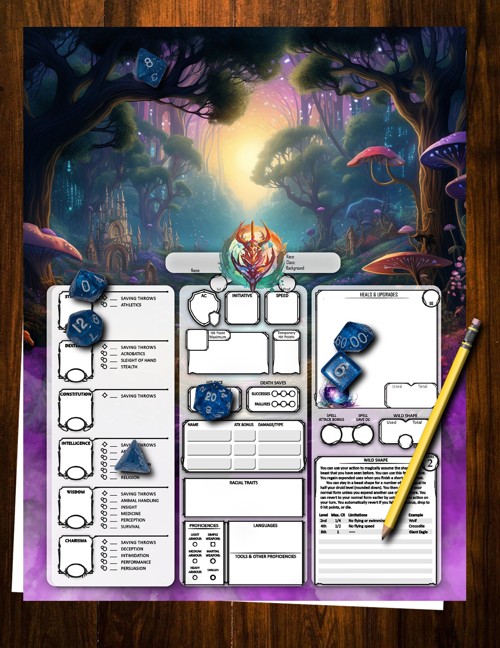 Custom Character Sheets Commission - Etsy