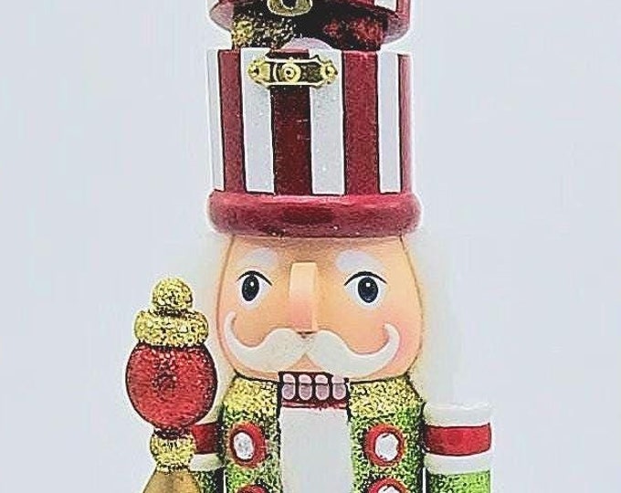 15 Handmade Nutcracker With Green and Red Sparkles - Etsy