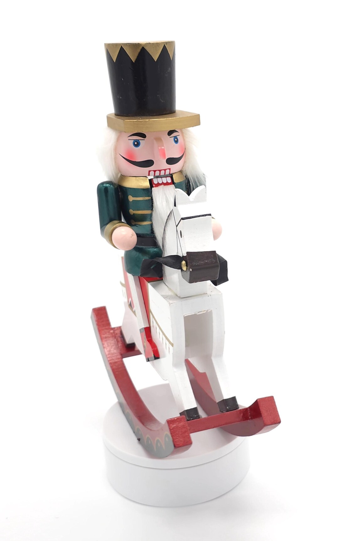 12 Rocking Horse Nutcracker With Black Hat Handmade - Etsy