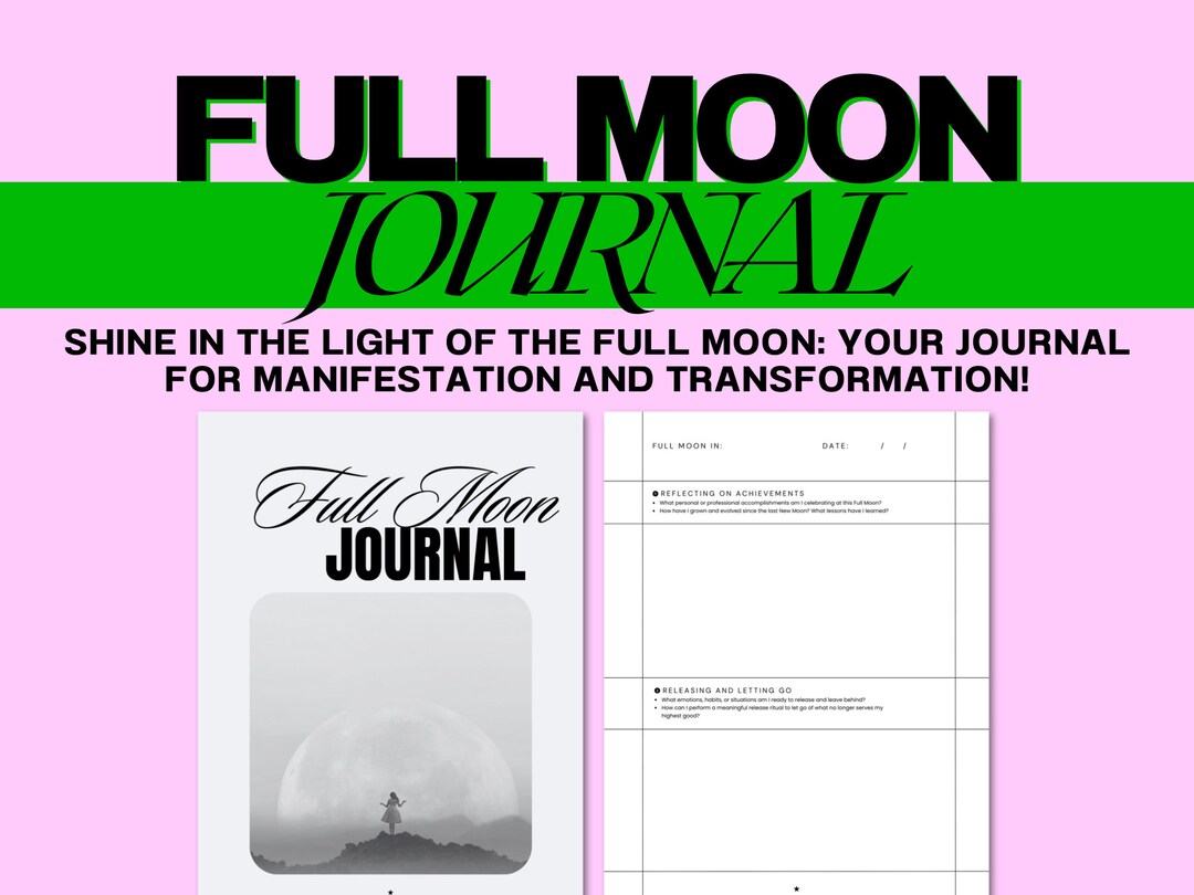 Full Moon Journaling Prompts - Printable PDF in Multiple Sizes - Etsy