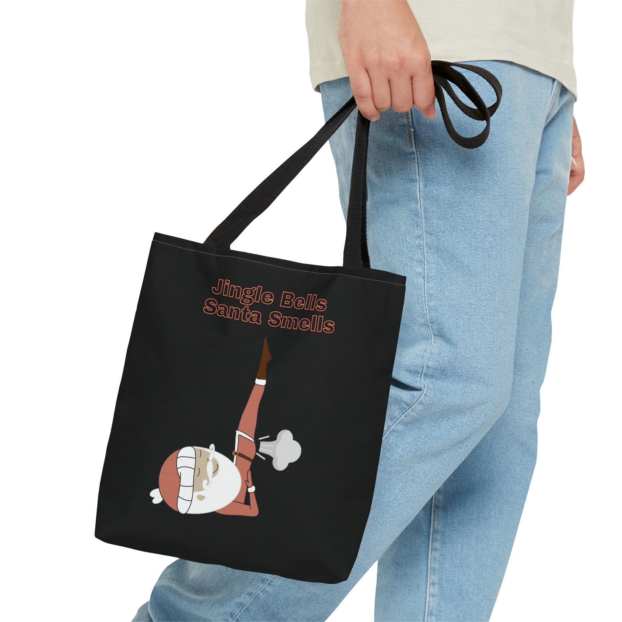 Funny Christmas Tote Bag; Farting Santa, Gag Gift - Etsy