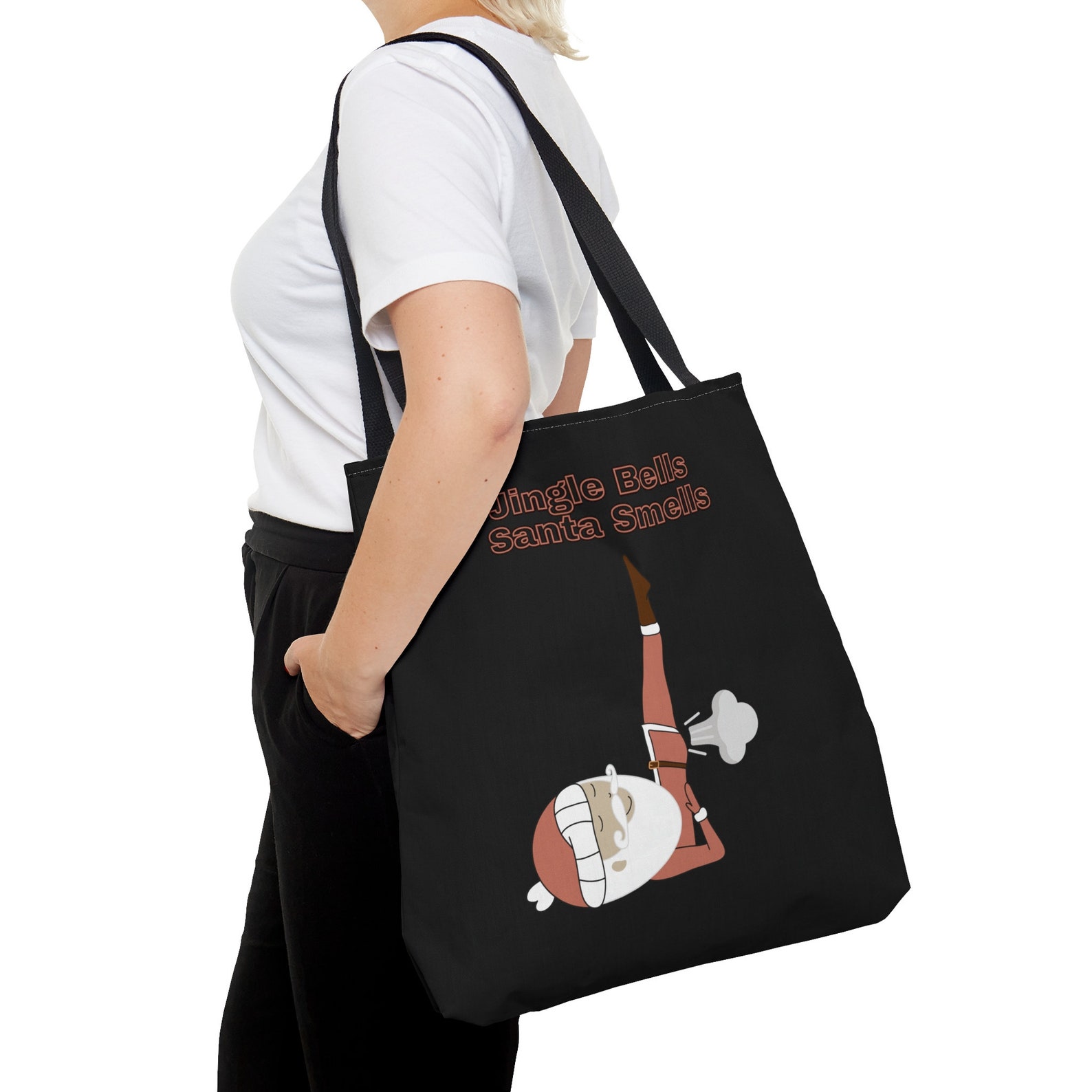 Funny Christmas Tote Bag; Farting Santa, Gag Gift - Etsy