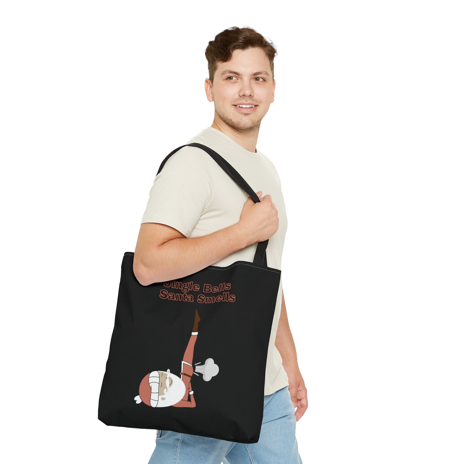 Funny Christmas Tote Bag; Farting Santa, Gag Gift - Etsy