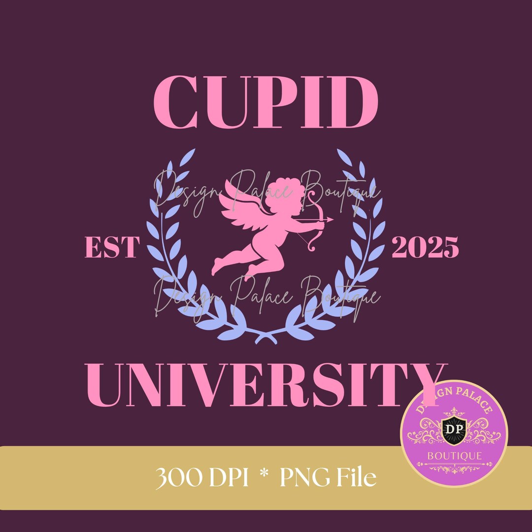 Cupid University PNG Instant Download Cute Valentine Love Valentine ...
