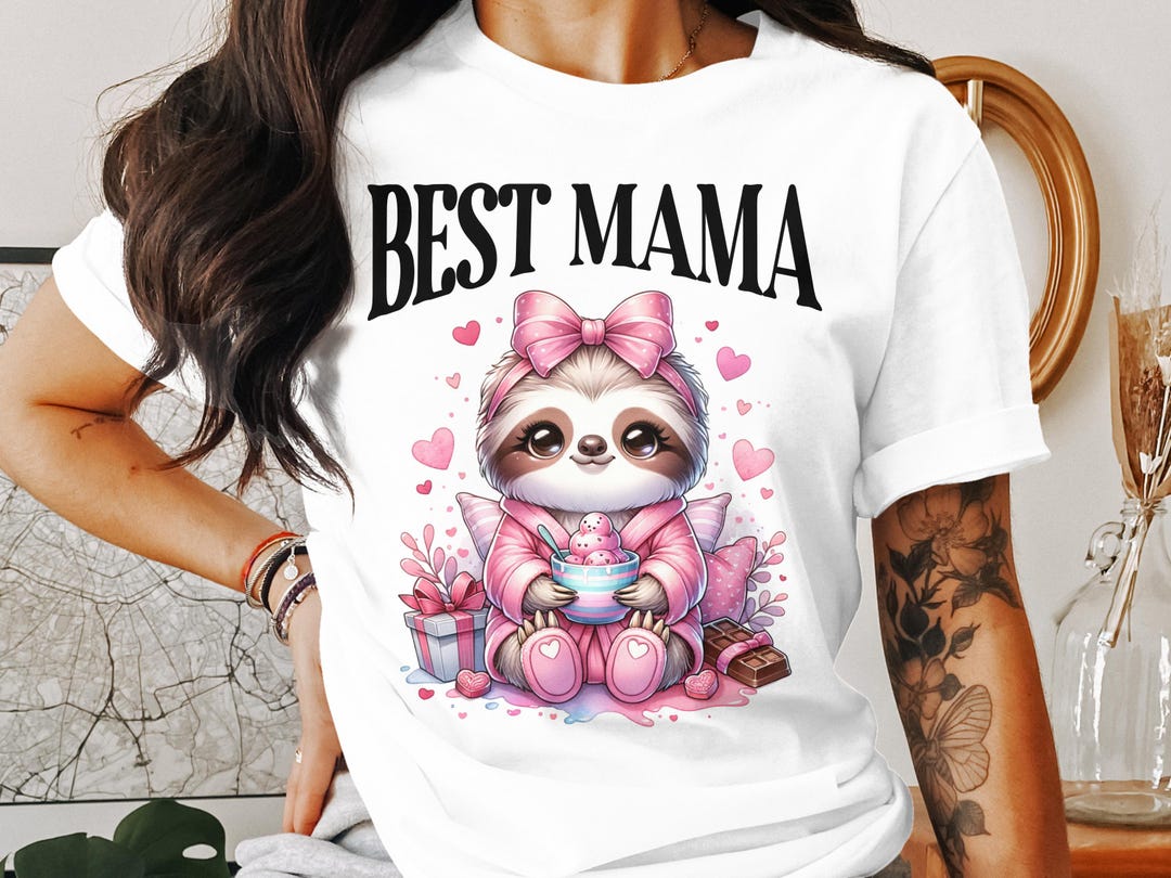 Adorable Mama Sloth PNG - Perfect Mother's Day Gift Idea- Instant ...
