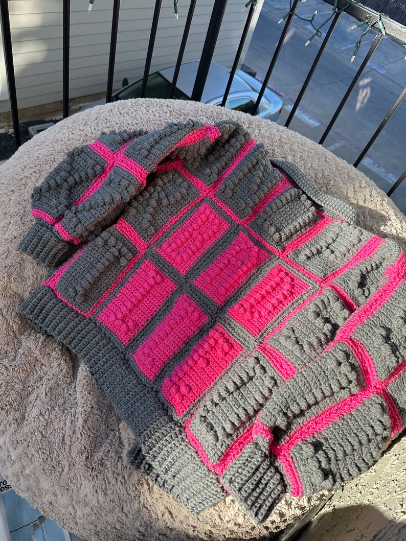 Bad Lie Alphabet Crochet Patchwork Button up Cardigan - Etsy