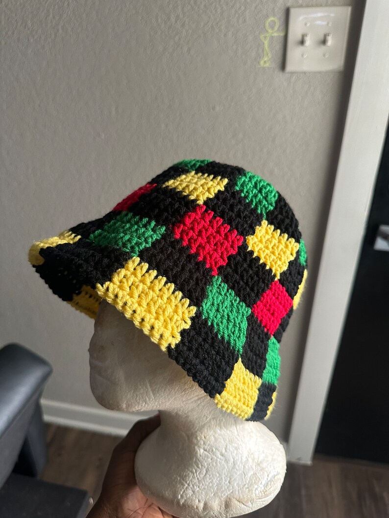 One Love Checkered Bucket Hat - Etsy