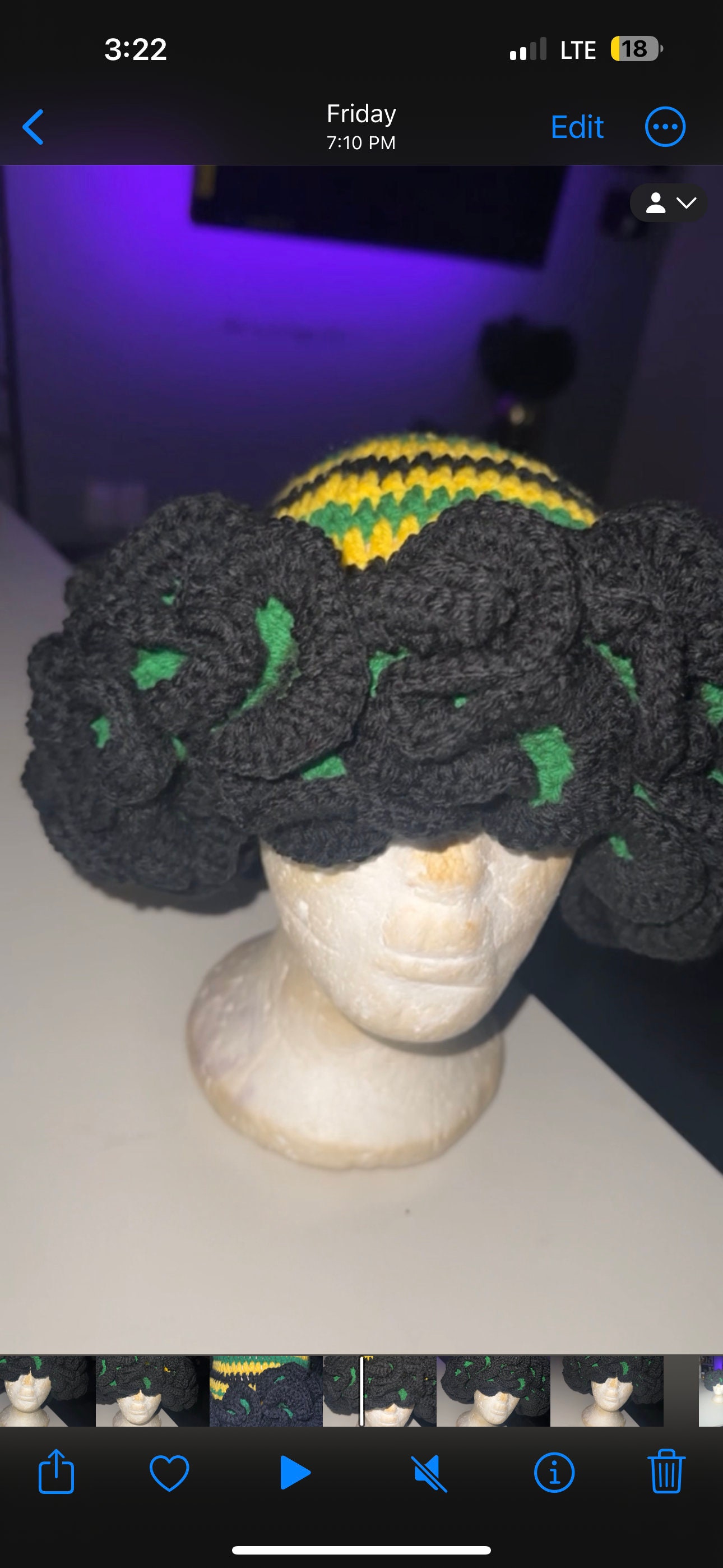 Jamaican Flag Crochet Ruffle Hat - Etsy