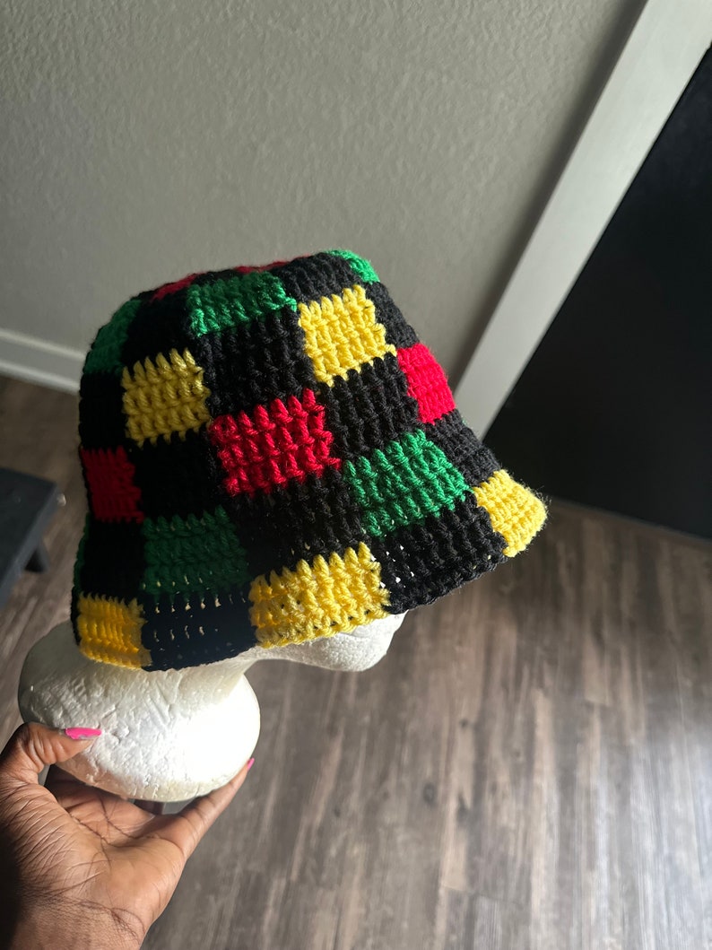 One Love Checkered Bucket Hat - Etsy