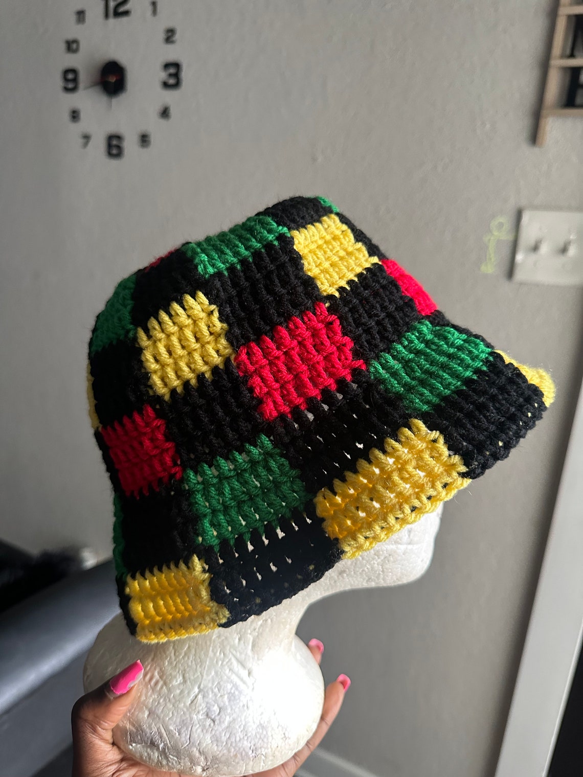 One Love Checkered Bucket Hat - Etsy