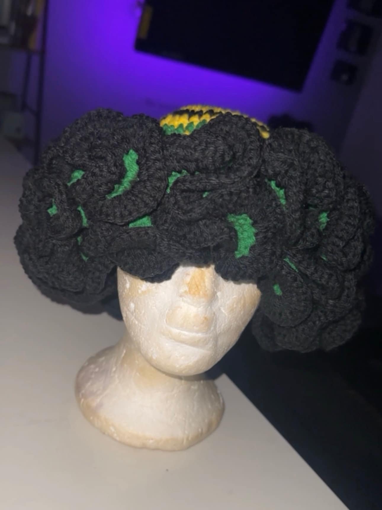 Jamaican Flag Crochet Ruffle Hat - Etsy