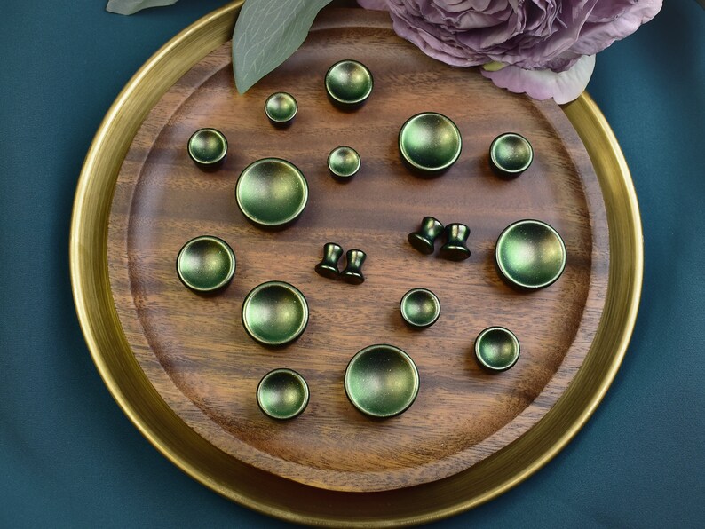 Resin Concave Ear Tunnels 6-25mm | Pair | Mayan Flare | Chameleon Ear ...