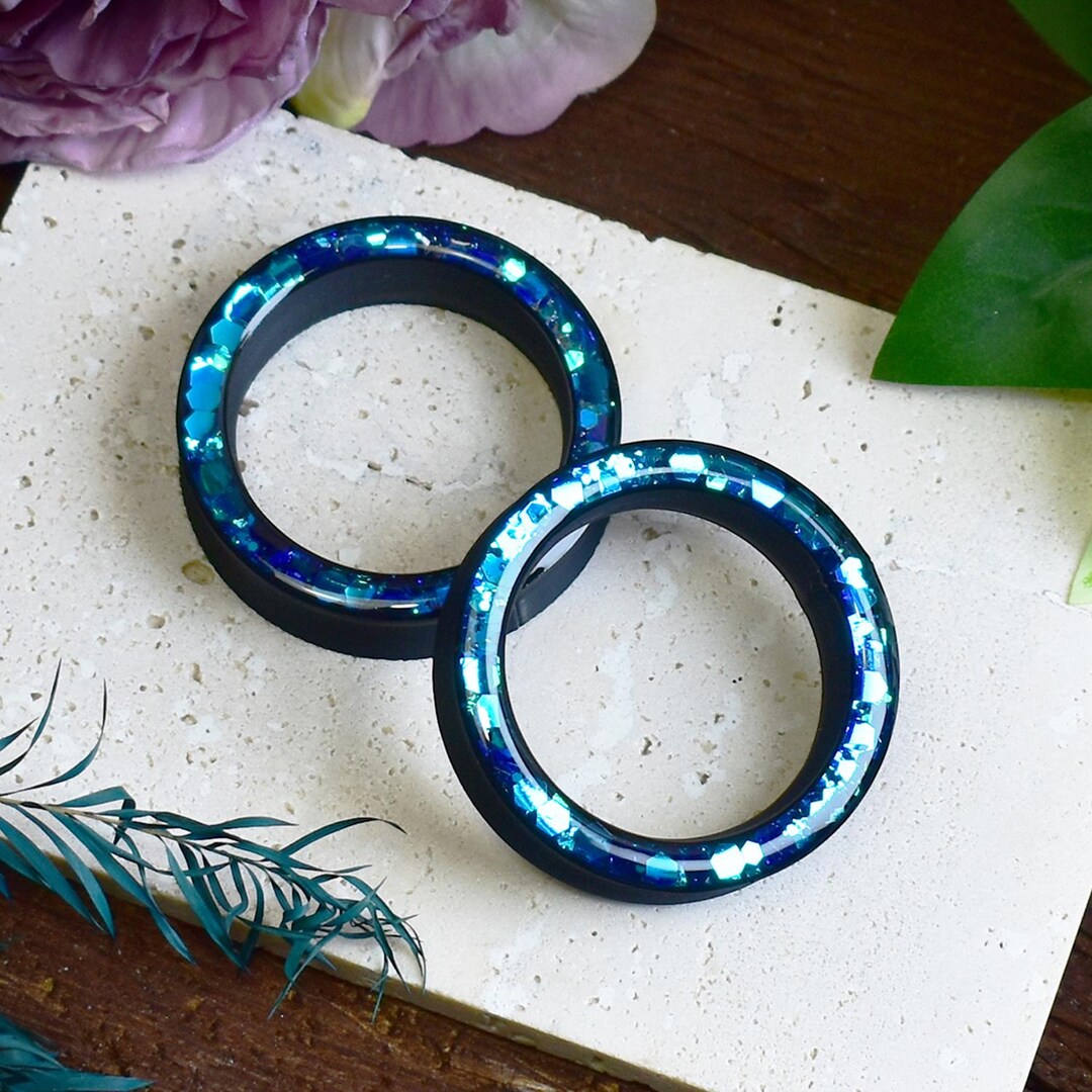 Ear Tunnels 20-100mm With Chameleon Glitter | Sparkling Bling Ear ...