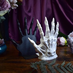 Devil Hand Bookend - Unique 3D Printed Gothic Home Decor, Unique Book ...