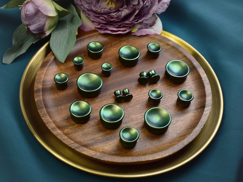 Resin Concave Ear Tunnels 6-25mm | Pair | Mayan Flare | Chameleon Ear ...