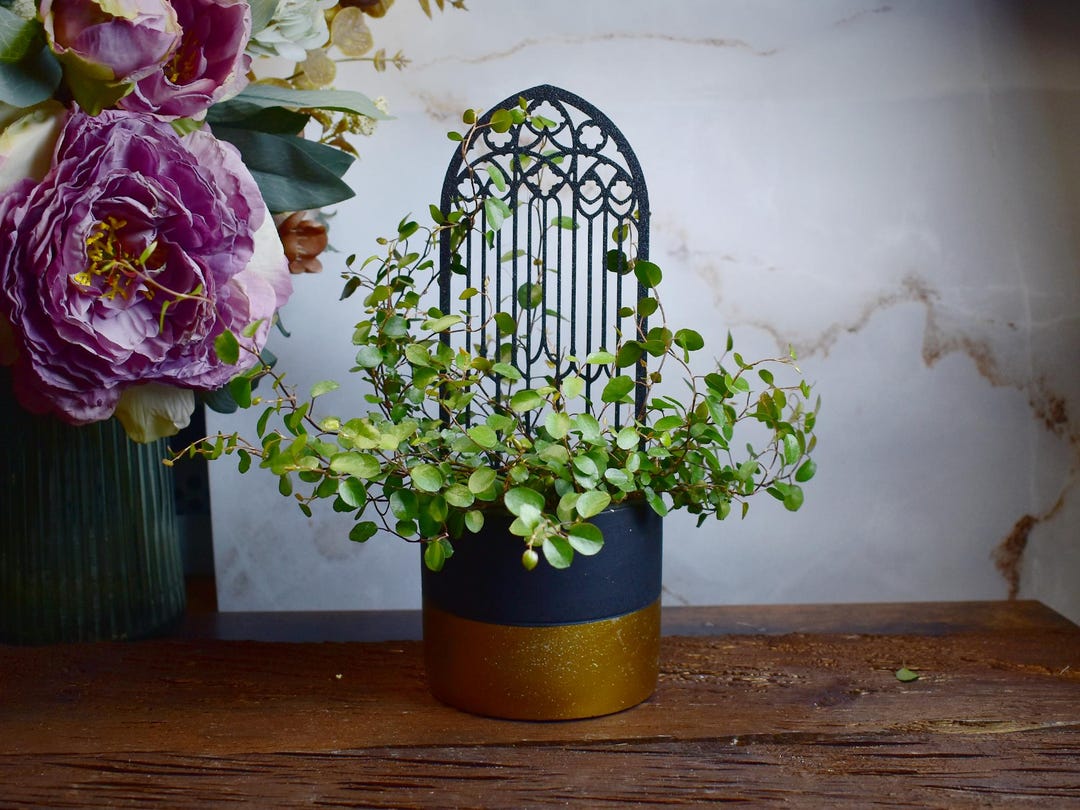Gothic Plant Trellis, 3D Printed Trellis, Garden Decor, Plant Support ...