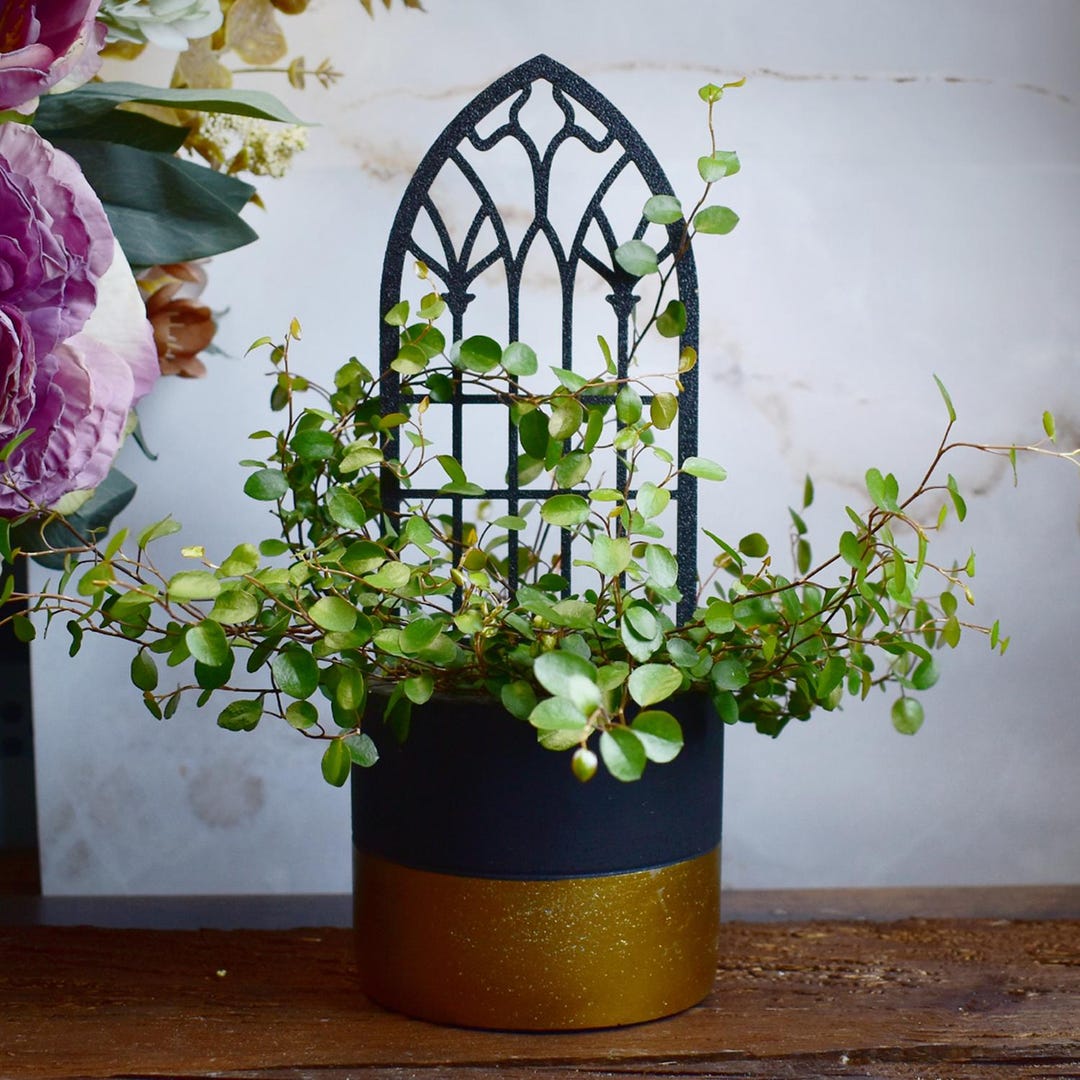 Gothic Plant Trellis, 3D Printed Trellis, Garden Decor, Plant Support ...
