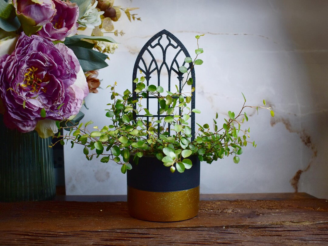 Gothic Plant Trellis, 3D Printed Trellis, Garden Decor, Plant Support ...