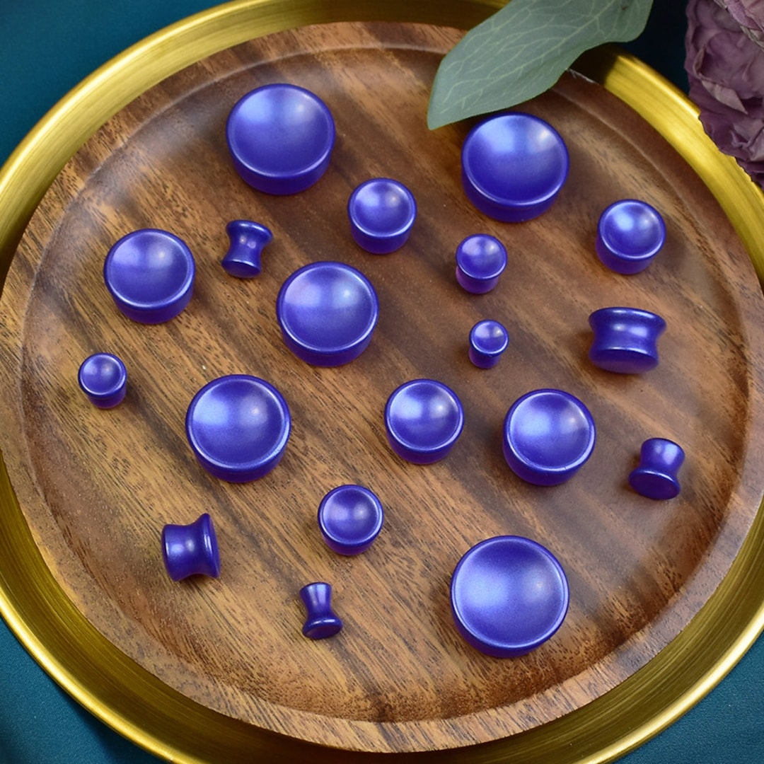 Resin Concave Ear Tunnels 6-25mm | Pair | Mayan Flare | Chameleon Ear ...