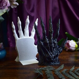 Devil Hand Bookend - Unique 3D Printed Gothic Home Decor, Unique Book ...