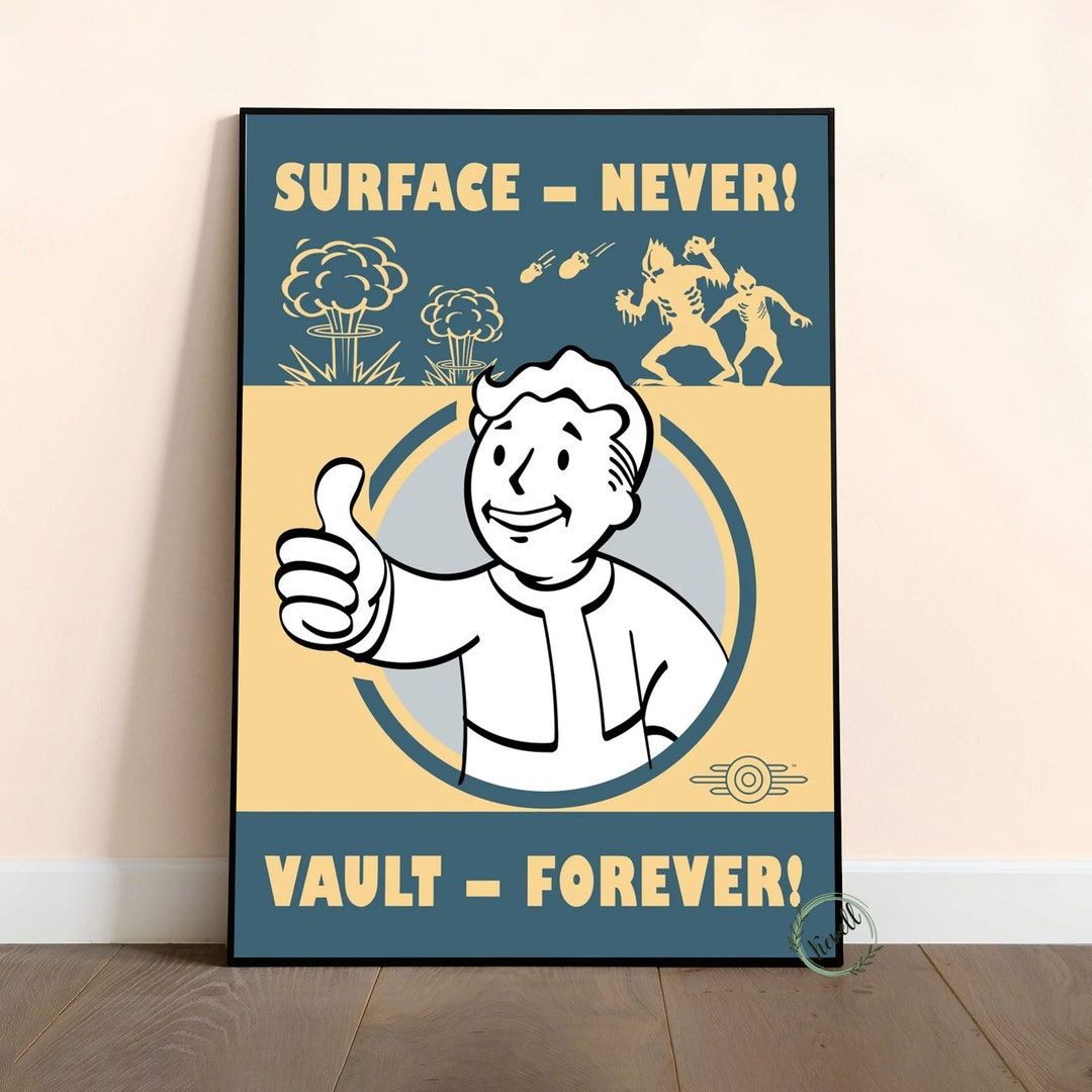 Fallout Vault Boy Poster, Canvas Wall Art, Rolled Canvas Print, Canvas ...