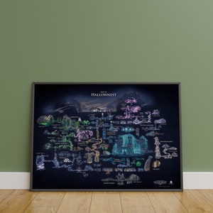 Map of Hallownest, Hollow Knight Map Poster, Canvas Wall Art, Rolled ...