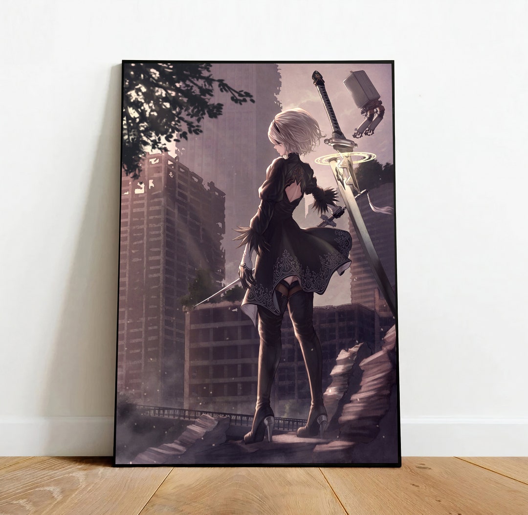 Nier Automata 2B Poster Canvas Wall Art Rolled Canvas - Etsy