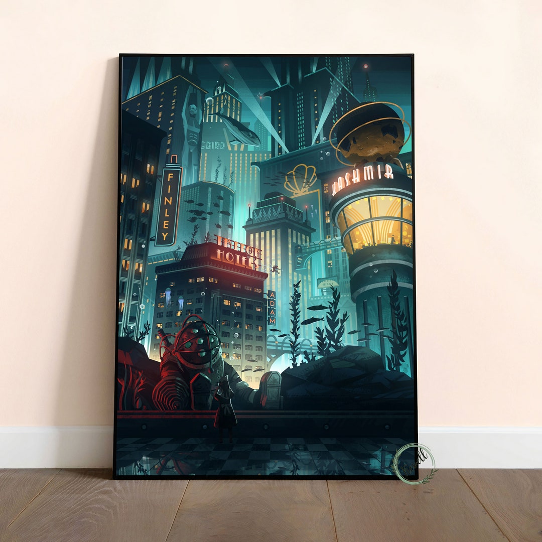 Bioshock Poster, Canvas Wall Art, Rolled Canvas Print, Canvas Wall ...