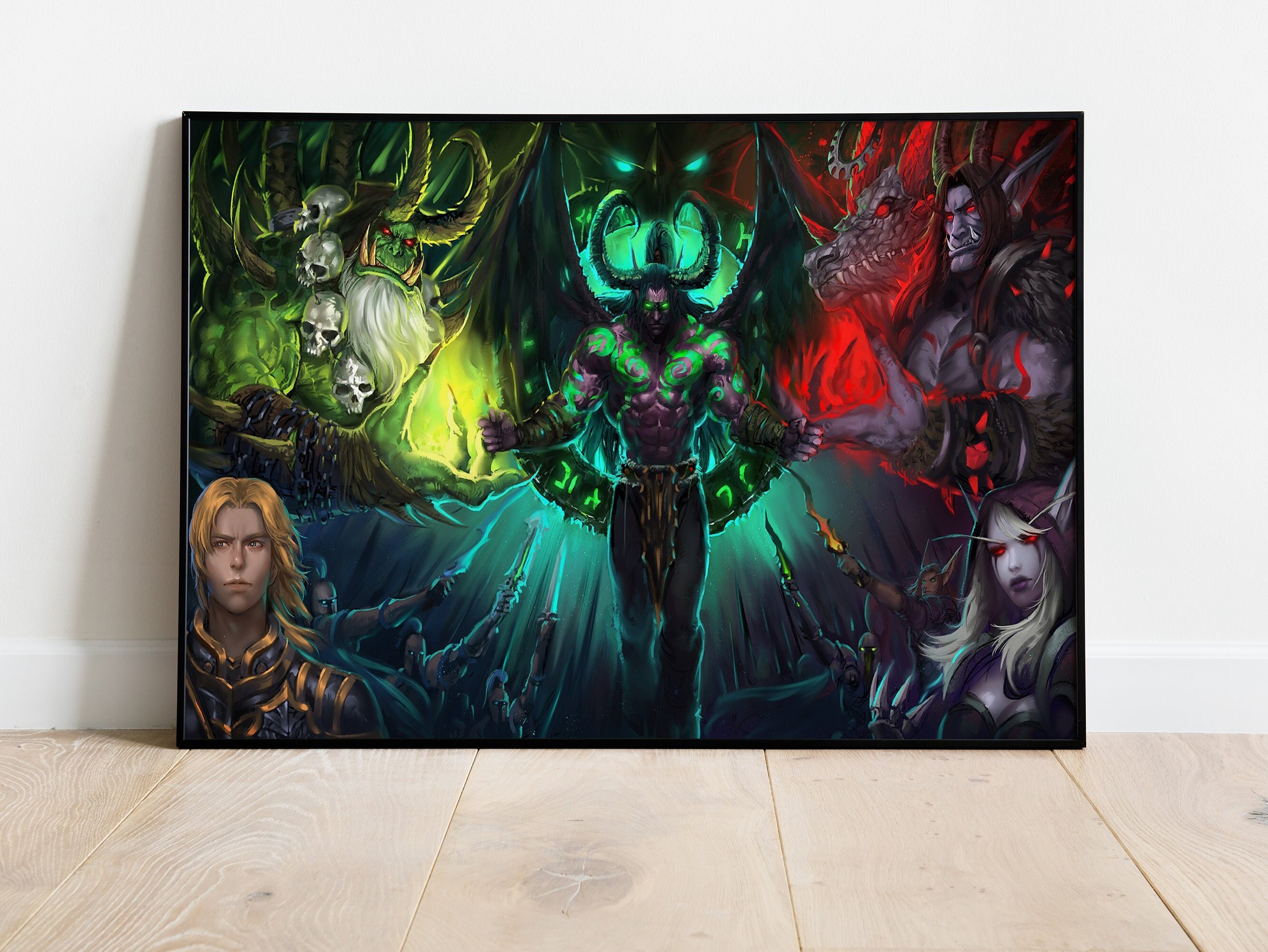 World of Warcraft Game Poster, Canvas Wall Art, Rolled Canvas Print, Canvas Wall Print, Game ...