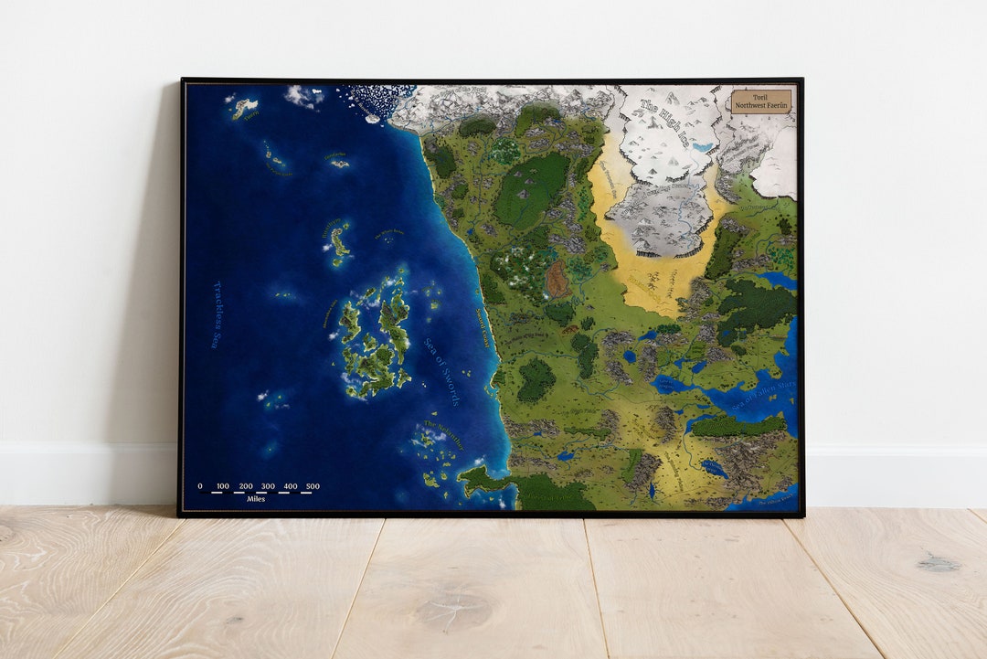 Dungeons and Dragons Forgotten Realms Faerun Map Poster - Etsy