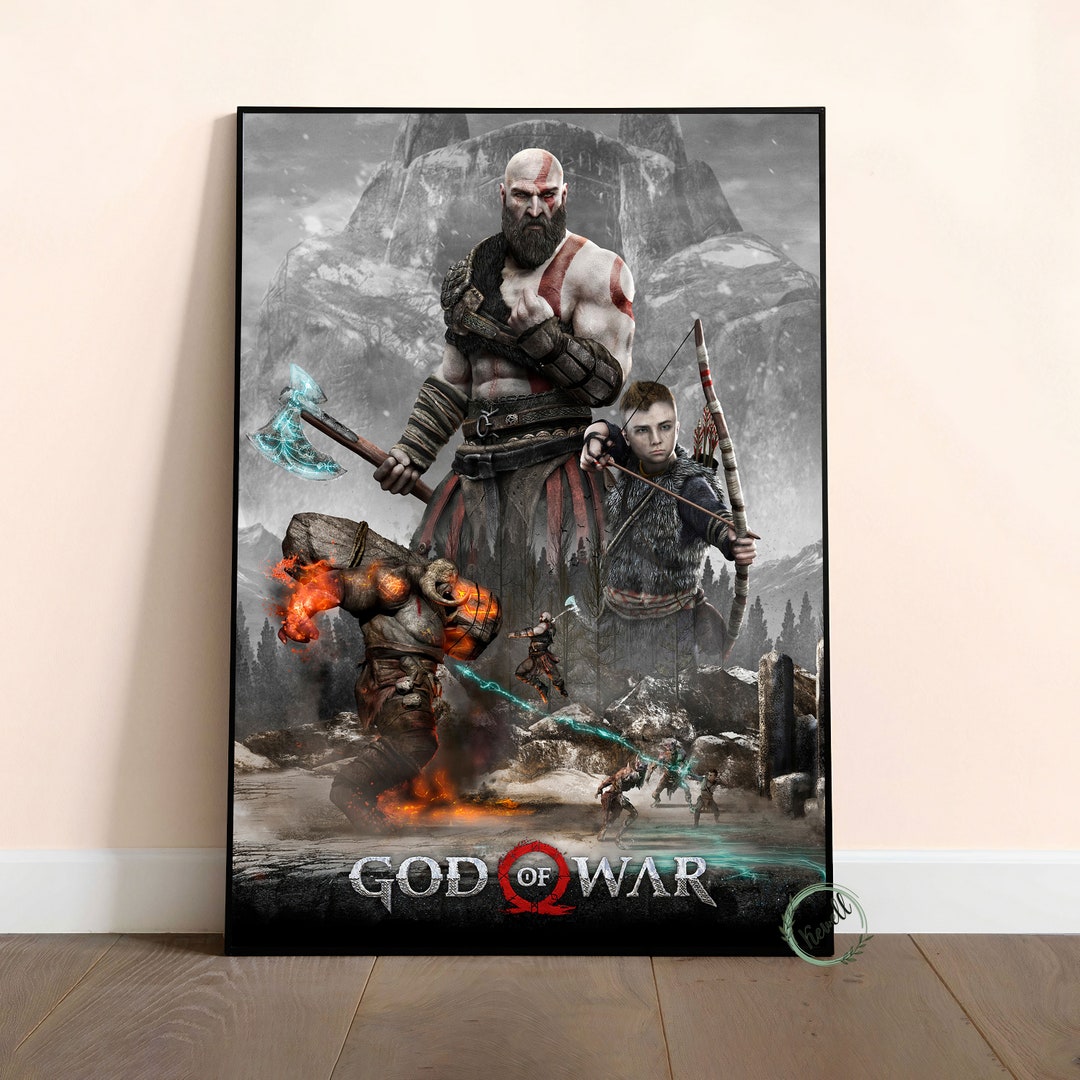 God of War Poster, Canvas Wall Art, Rolled Canvas Print, Canvas Wall ...