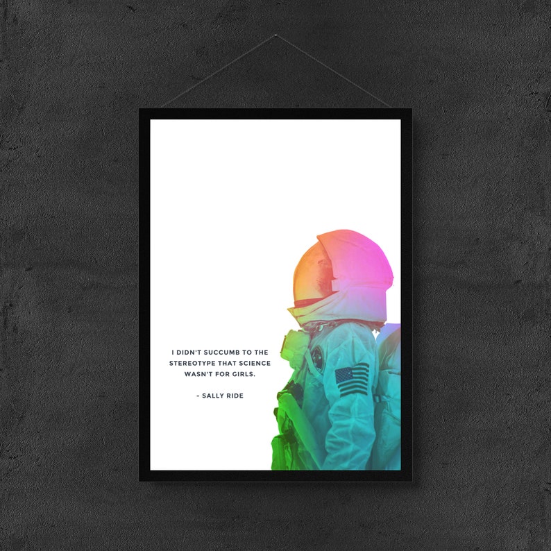 Sally Ride Astronaut Poster - Inspire Girls in STEM - Digital Downloads ...