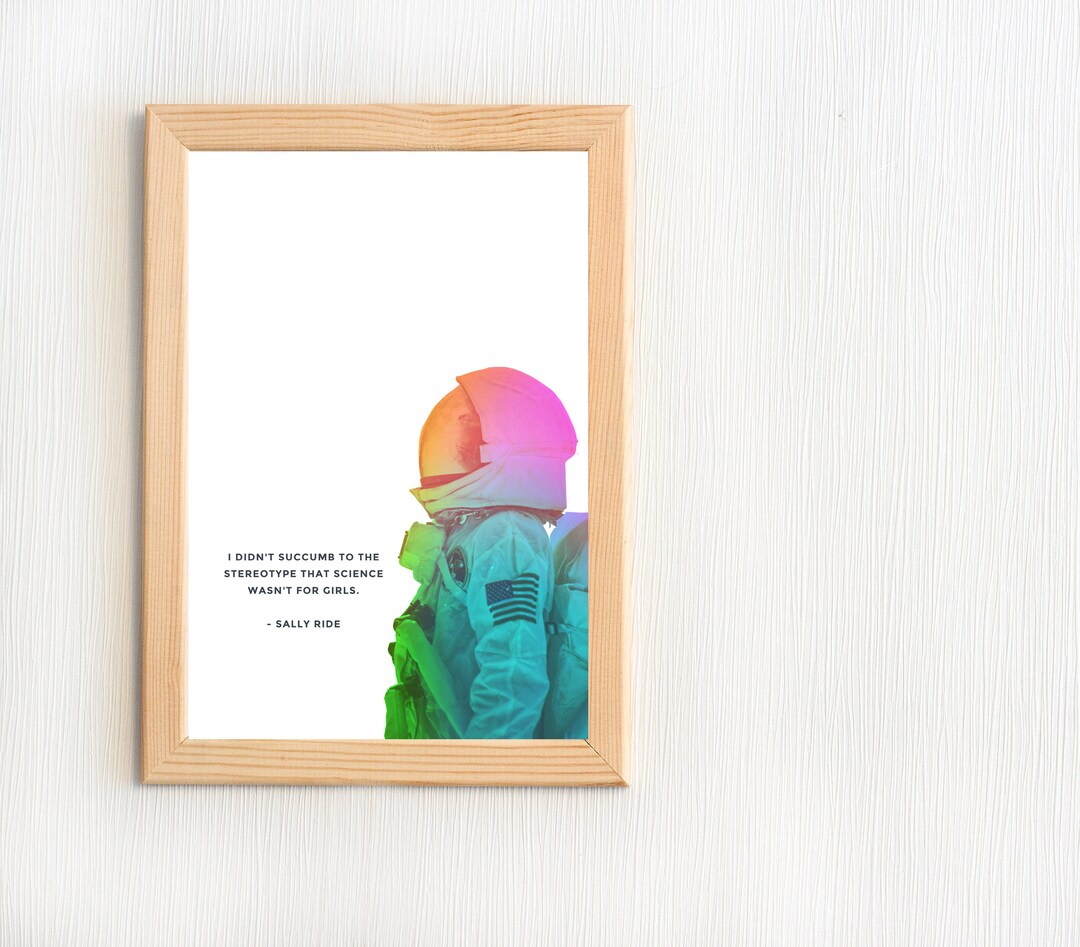 Sally Ride Astronaut Poster - Inspire Girls in STEM - Digital Downloads ...