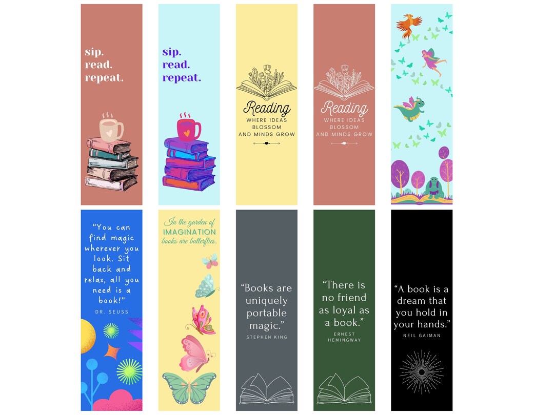 WOW! *30* Unique Bookmarks for Kids & Adults | Printable Bookmarks for ...