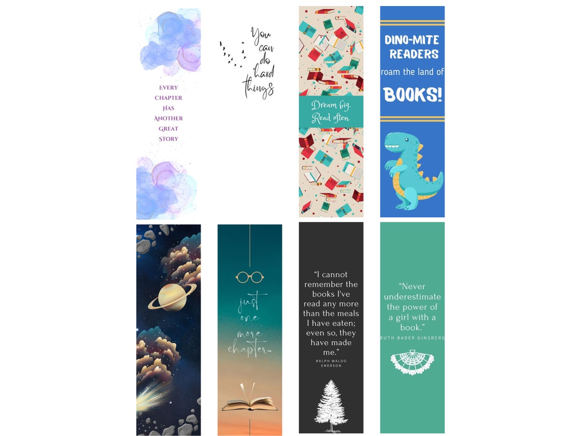 WOW 30 Unique Bookmarks for Kids & Adults Printable Bookmarks for ...