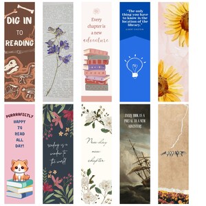 WOW 30 Unique Bookmarks for Kids & Adults Printable Bookmarks for ...