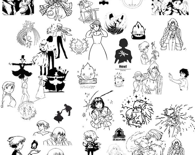 Cute Anime Movie Ponyo SVG and PNG Cut Files + 11 Surprise Files - Etsy