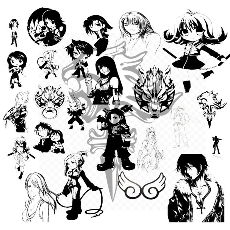 Final Fantasy Vii, Viii, and IX SVG PNG Cut Files - Etsy