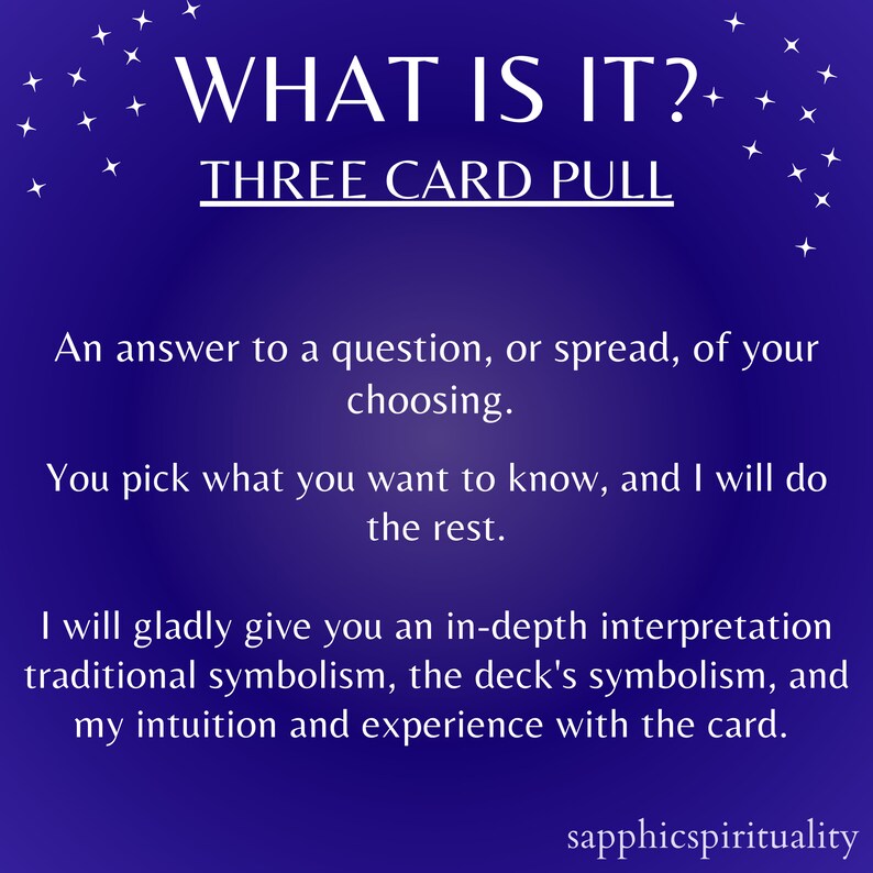 Three-card Tarot Reading - What's in Your Cards? - Etsy