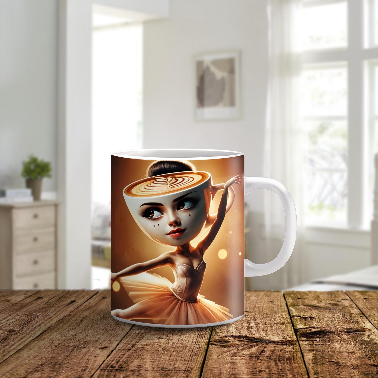 Ballerina Cappuccina - Fun Meme Ceramic Mug, Tiktok Viral Meme Trend ...