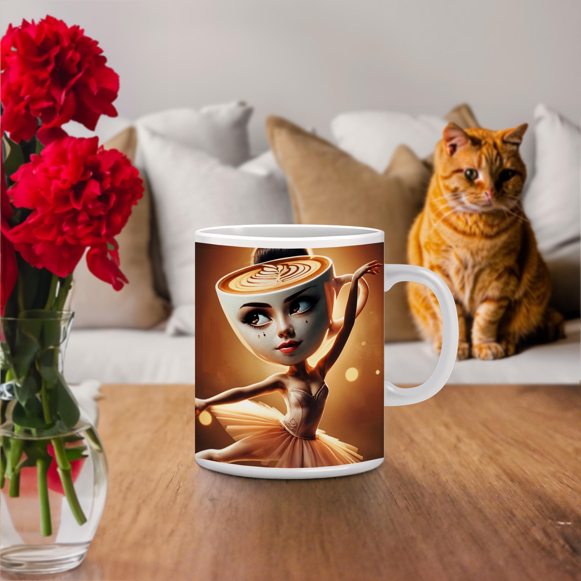 Ballerina Cappuccina - Fun Meme Ceramic Mug, Tiktok Viral Meme Trend ...