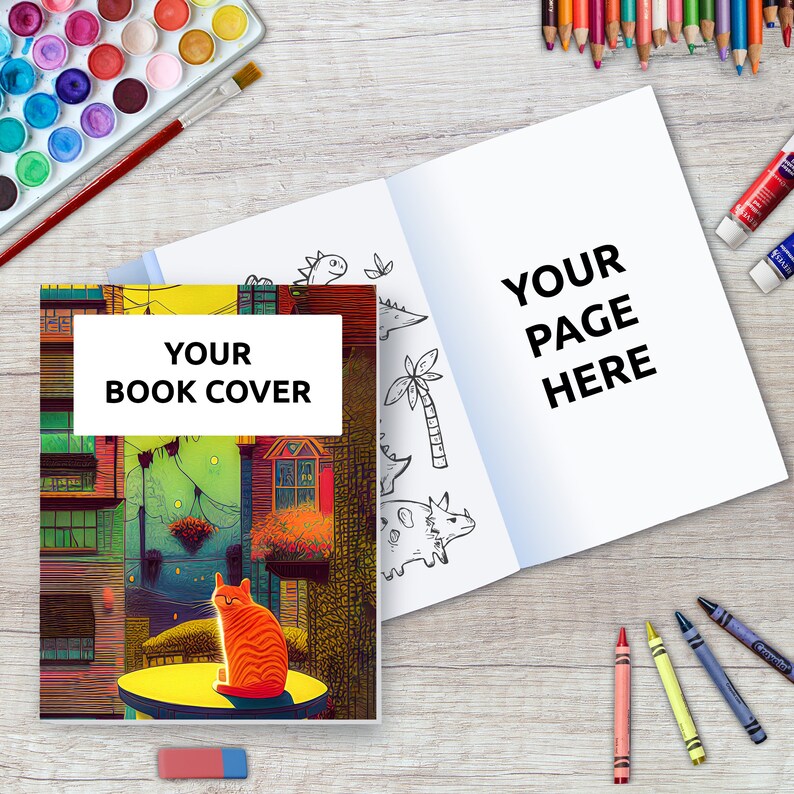 Open and Closed Coloring Book Mockup #2, KDP Mockup, PSD&JPG + Tutorial ...