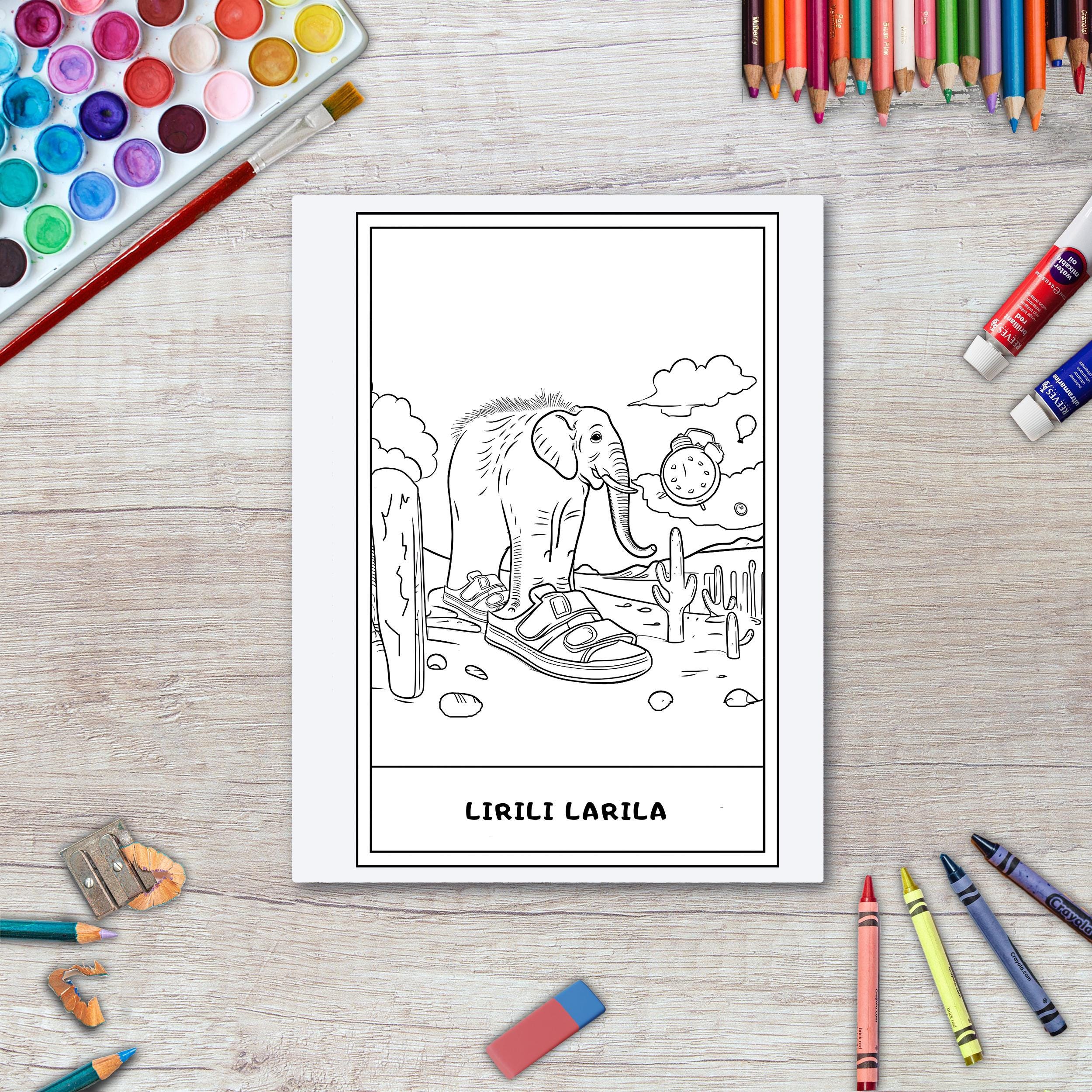 Libro para colorear de animales italianos con temática de "cerebro ...