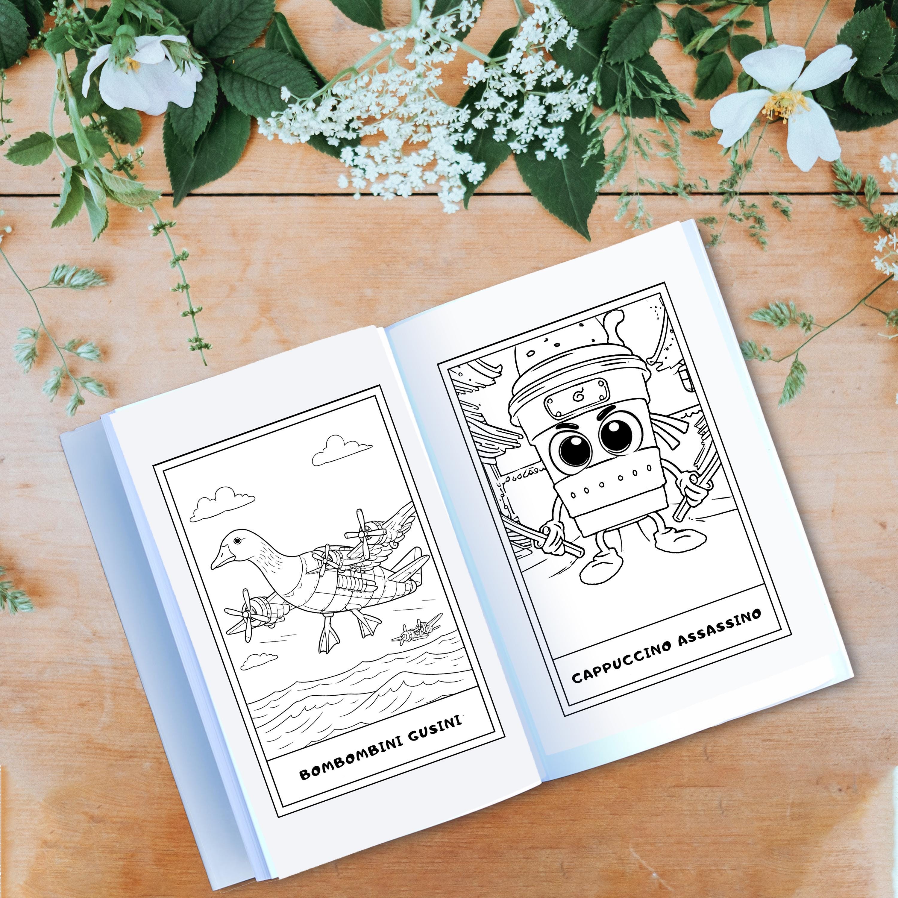 Italian Brainrot Animals Coloring Book - Viral Tiktok Meme Trend ...