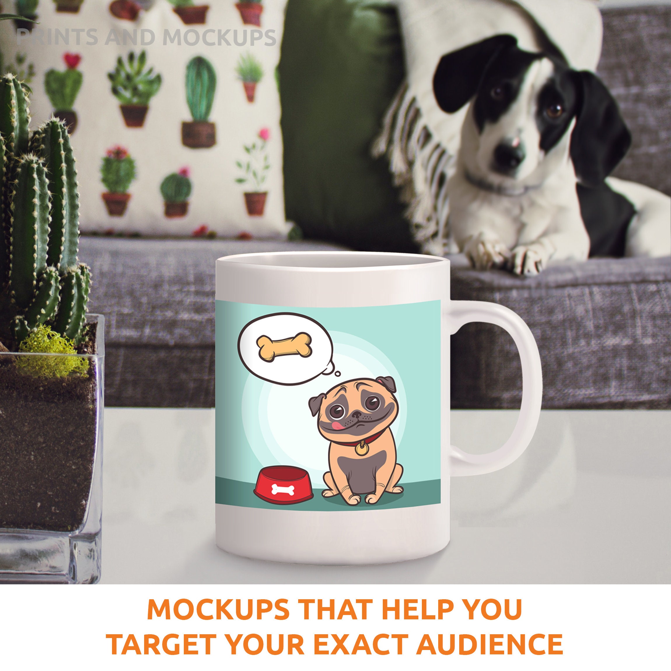 9 Dog-themed Mug Mockups, JPG and PSD Mockup Bundle, White 11oz Mug ...