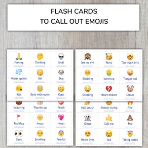Printable Emoji Bingo Game, Instant Download, 60 Emojis, 50 Unique ...