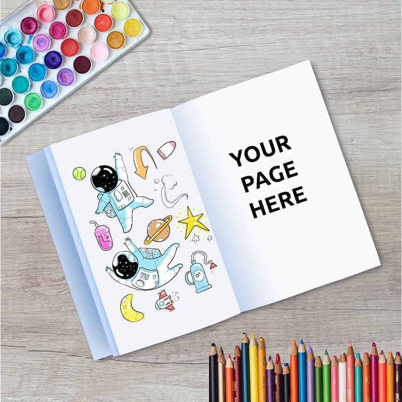 Open and Closed Coloring Book Mockup, KDP Mockup, PSD, JPG Tutorial, 8 ...