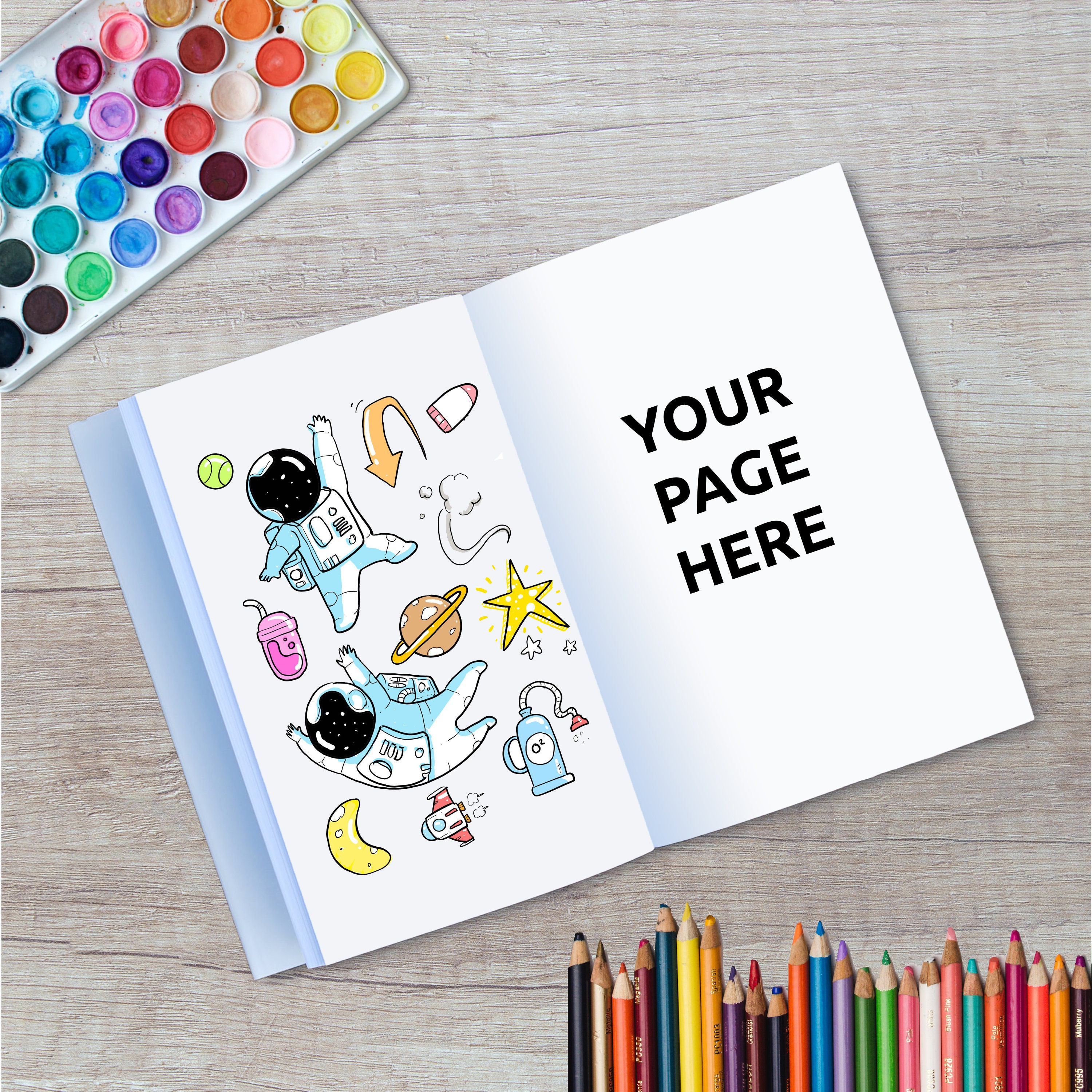 Open and Closed Coloring Book Mockup, KDP Mockup, PSD, JPG Tutorial, 8 ...