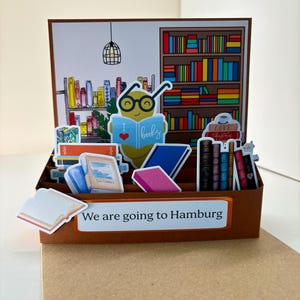 Handmade Book Themed Pop up Card: Personalized Library Scene - Etsy